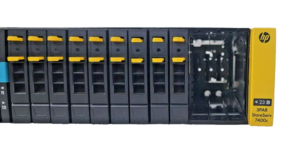 HP 3PARA-SV1009 24-Bay Storage Array w/ x2 3PAR 7400 Controllers (READ ...