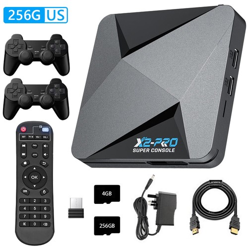 X2 PRO Super Console 4K UHD 2.4G/5G WiFi BT4.3 Retro Game Console(256GB ...