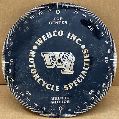 VINTAGE RARE ( WEBCO ) Engine Timing Disc - Degree Wheel. 8" Dia ...