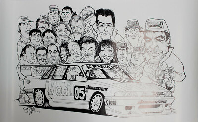 Peter Brock Mobil 1 Racing Poster Holden VP Commodore 1993 ATCC | eBay