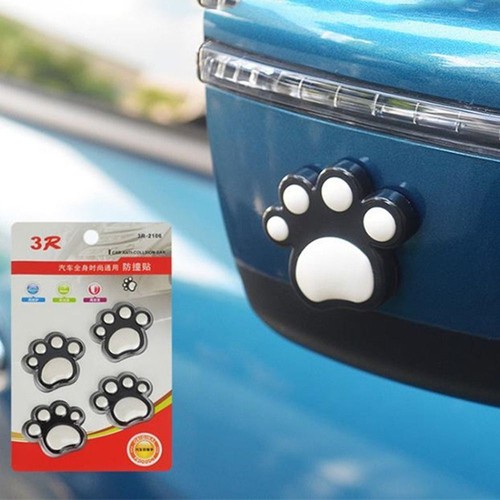 4Pcs Adhesive Bear Paw Scratch Stickers Car Anti-collision Door ...