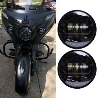 4.5" LED Fog Passing Lights Driving Lamp For Indian Chieftain Limited ...