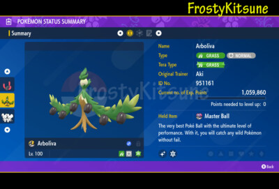 6IV Arboliva / Smoliv Shiny & Non-Shiny Pokemon Scarlet & Violet | eBay