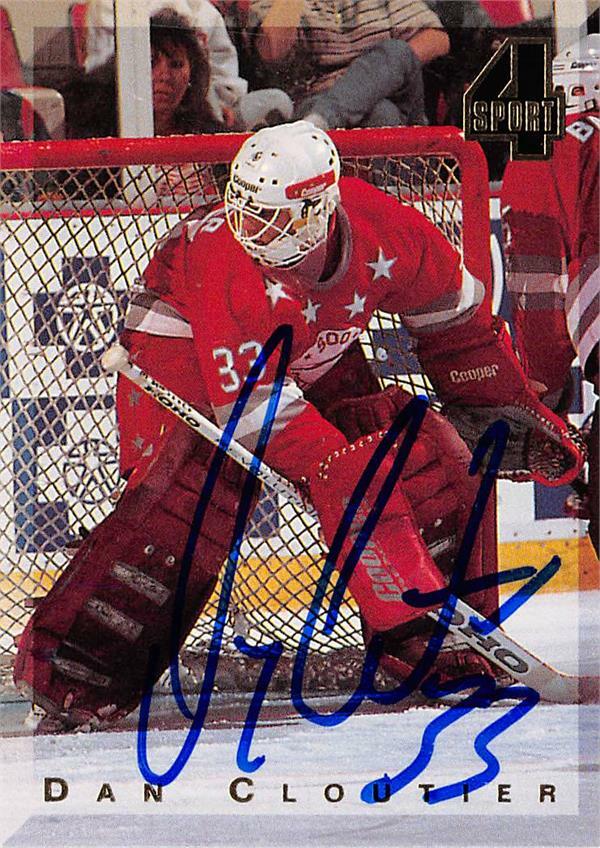 Dan Cloutier autographed Hockey Card (Team Canada, SC) 1994 Classic 4 ...