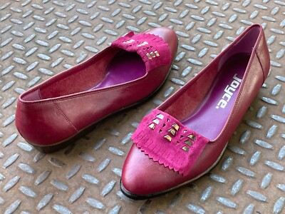 Joyce Women Shoes Flat Purple Leather Upper Slip On Size 7.5M Made in ...