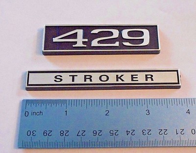 429 STROKER black plastic with Chrome emblem emblems badge new | eBay