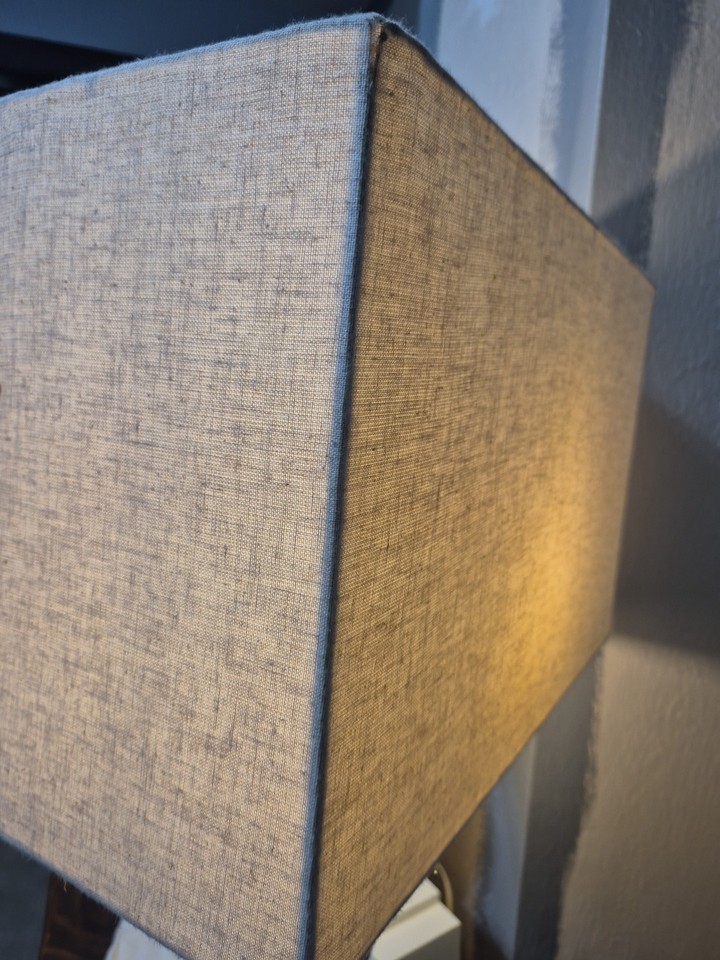 quare Table Lamp Rectangle Shade, Lampshade Nice Rare | eBay