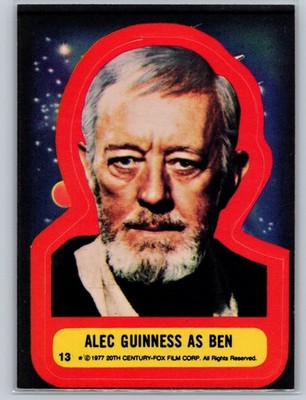 1977 Topps Star Wars Stickers #13 Alec Guinness as Ben (EX-NM) | eBay