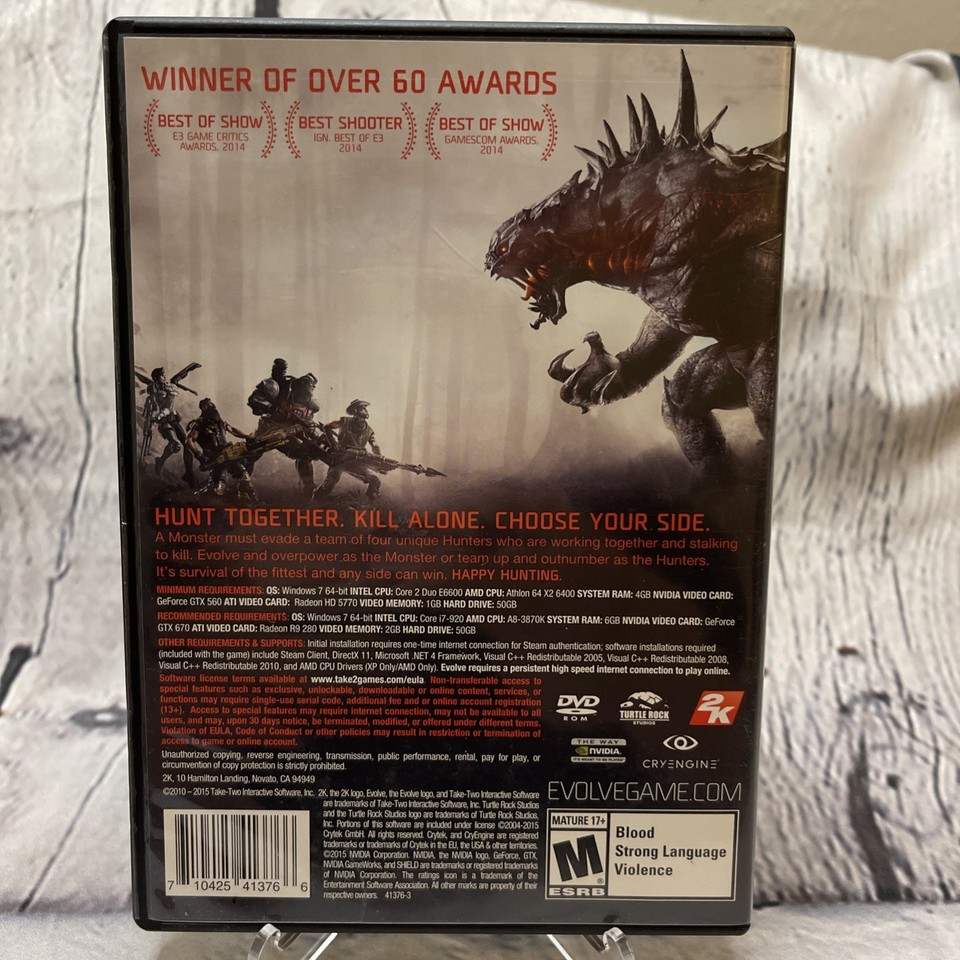 Evolve (PC, 2015) Used All 4 Disc 710425413766| eBay