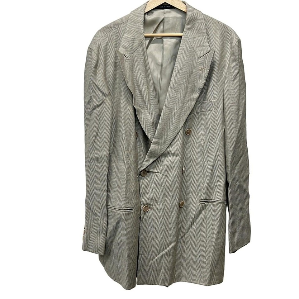 GIORGIO ARMANI Jacket Size 52 L Gray x Khaki Vintage rare Men's From ...