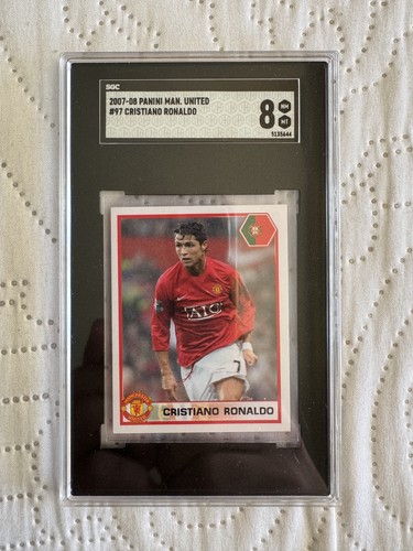 2007 PANINI MANCHESTER UNITED STICKERS #97 CRISTIANO RONALDO SGC 8 | eBay