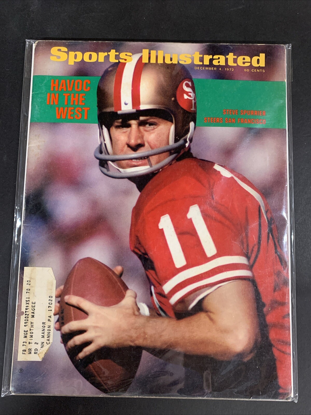 Sports Illustrated December 4 1972 Steve Spurrier San Francisco 49ers ...