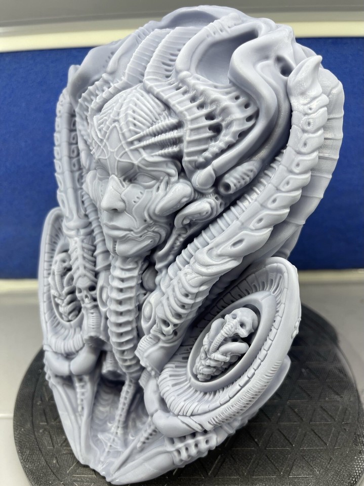 H.R Giger Inspired Alien Mother Wall Statue Gray UV Resin Unpainted | eBay