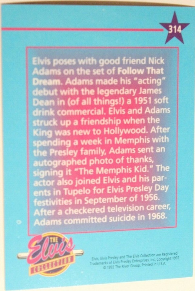 Elvis Presley Collection Trading Card Number 314 | eBay