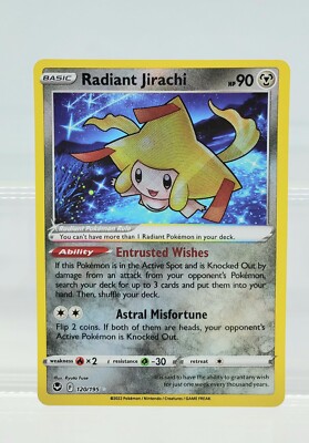 Pokemon TCG Radiant Jirachi 120/195 Silver Tempest Radiant Rare | eBay