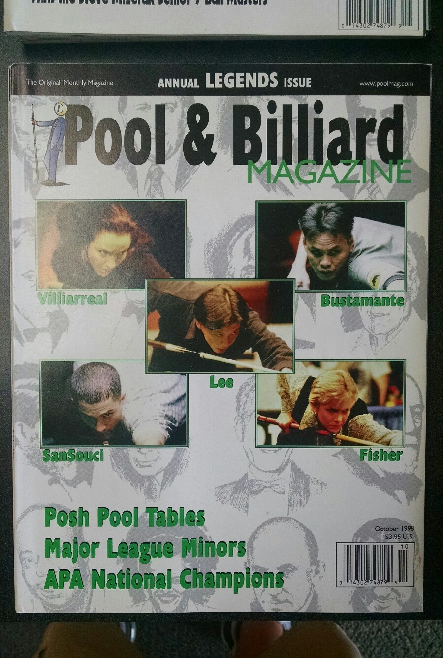 Pool & Billiard Magazine October 1998 annual Legends issue. Awesome ...