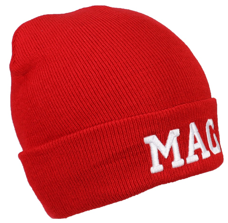 Best Winter Hats Adult Embroidered MAGA Donald Trump Tight Knit Beanie ...