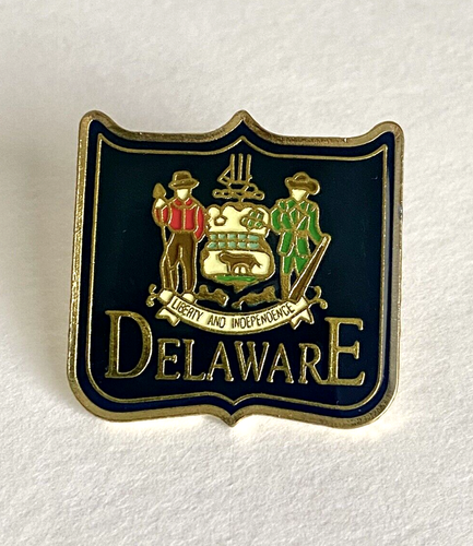 Vintage Delaware State Pin Liberty and Independence Souvenir 1" | eBay
