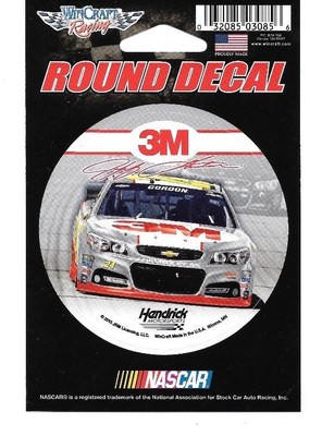 JEFF GORDON #24 3M 2015 CAR WINCRAFT 3" ROUND DECAL STICKER | eBay