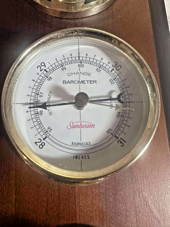 Sunbeam Barometer Analog Weather Gauge Indoor Wall Mount Home Decor ...
