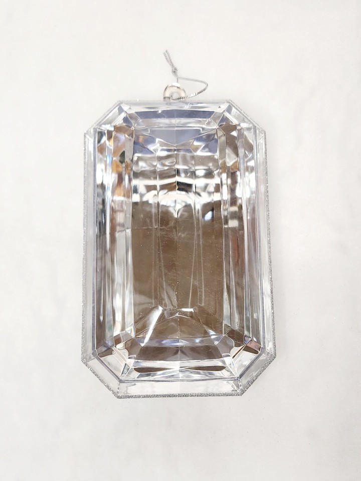 8in Rectangle Gem Ornament, Jewel Ornaments, Christmas Ornaments ...