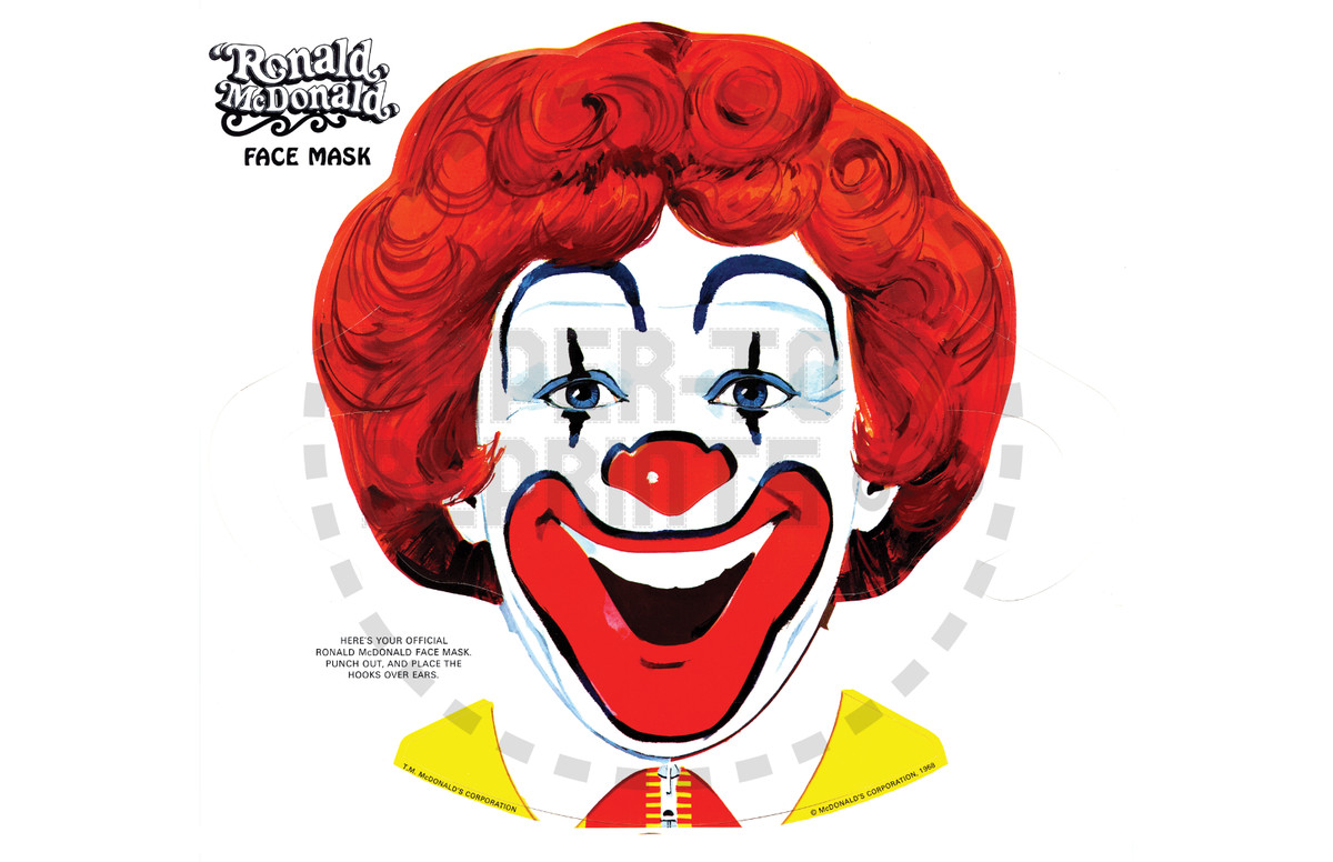 Ronald Mcdonald Mask