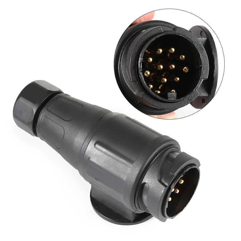 13 Pin 12V Trailer Plug Caravans Socket Plug Electrical Tow Towing ...