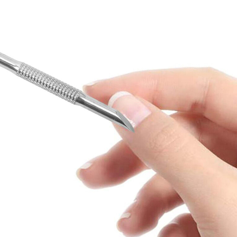 Stainless Steel Cuticle Nail Pusher Double Ended Spoon Nail Art ...