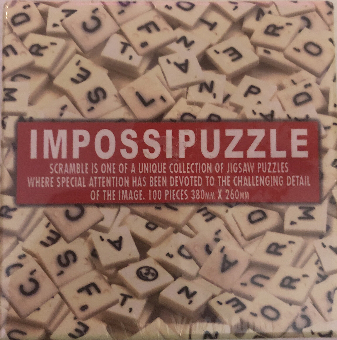 Impossipuzzle Scramble Jigsaw Puzzle 100 Pieces Scrabble Letter Tiles ...