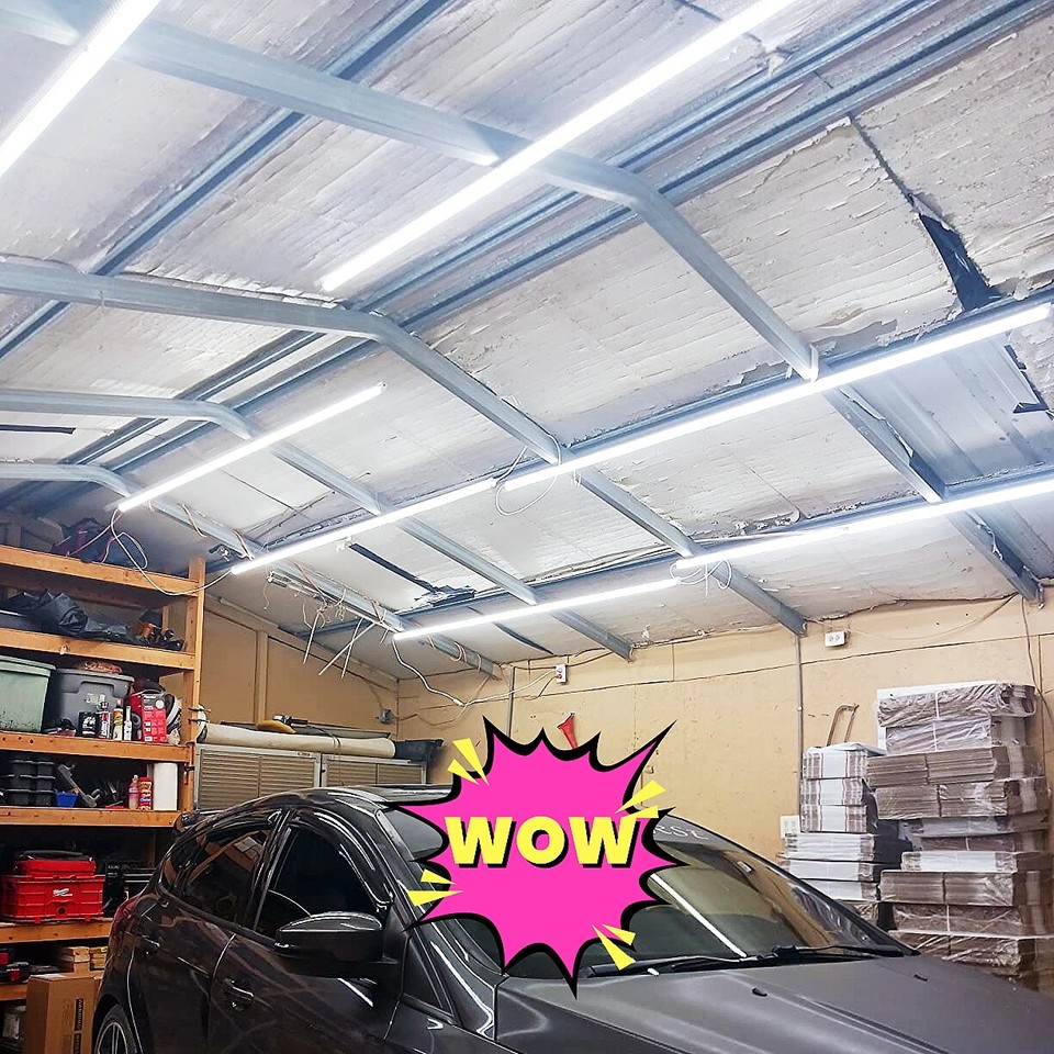 T8 8FT LED Shop Light Fixture 120W 6500K Ceiling Tube Light For Garage ...