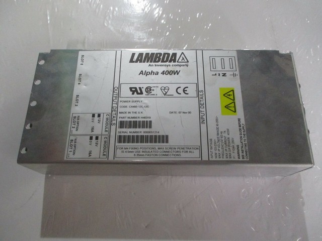 LAMBDA APLHA 400W H40319 100-230V 7A 400W CA400 12C POWER SUPPLY for ...
