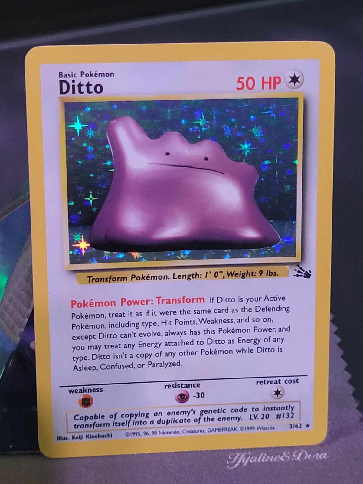 1999 Pokémon TCG Ditto Fossil Set 3/42 HOLO Rare WotC Unlimited NM | eBay