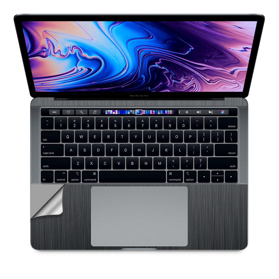 Skin Decal Wrap for MacBook Pro 13" Retina Touch Brushed Metallic ...