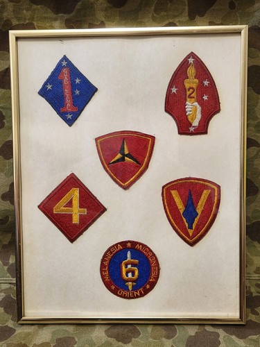 WWII USMC 1st 2nd 3rd 4th 5th 6th Marine Division Patch Frame Group Collection | eBay