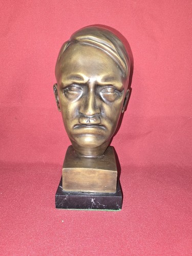1OO% ORIGINAL WW2 GERMAN BRONZE BUST ON MARBLE BASE DESKTOP SCULPTURE ...