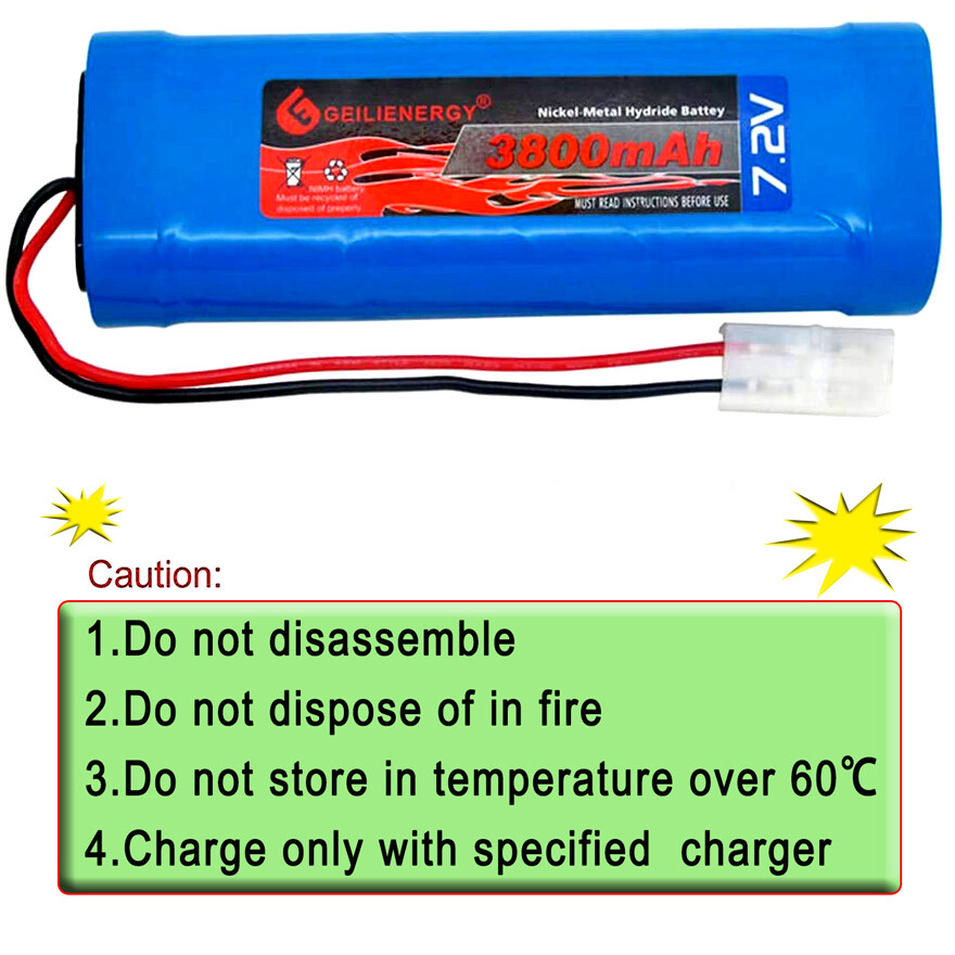 New! 3800mah 7.2v Nimh Battery With Tamiya | Grelly USA
