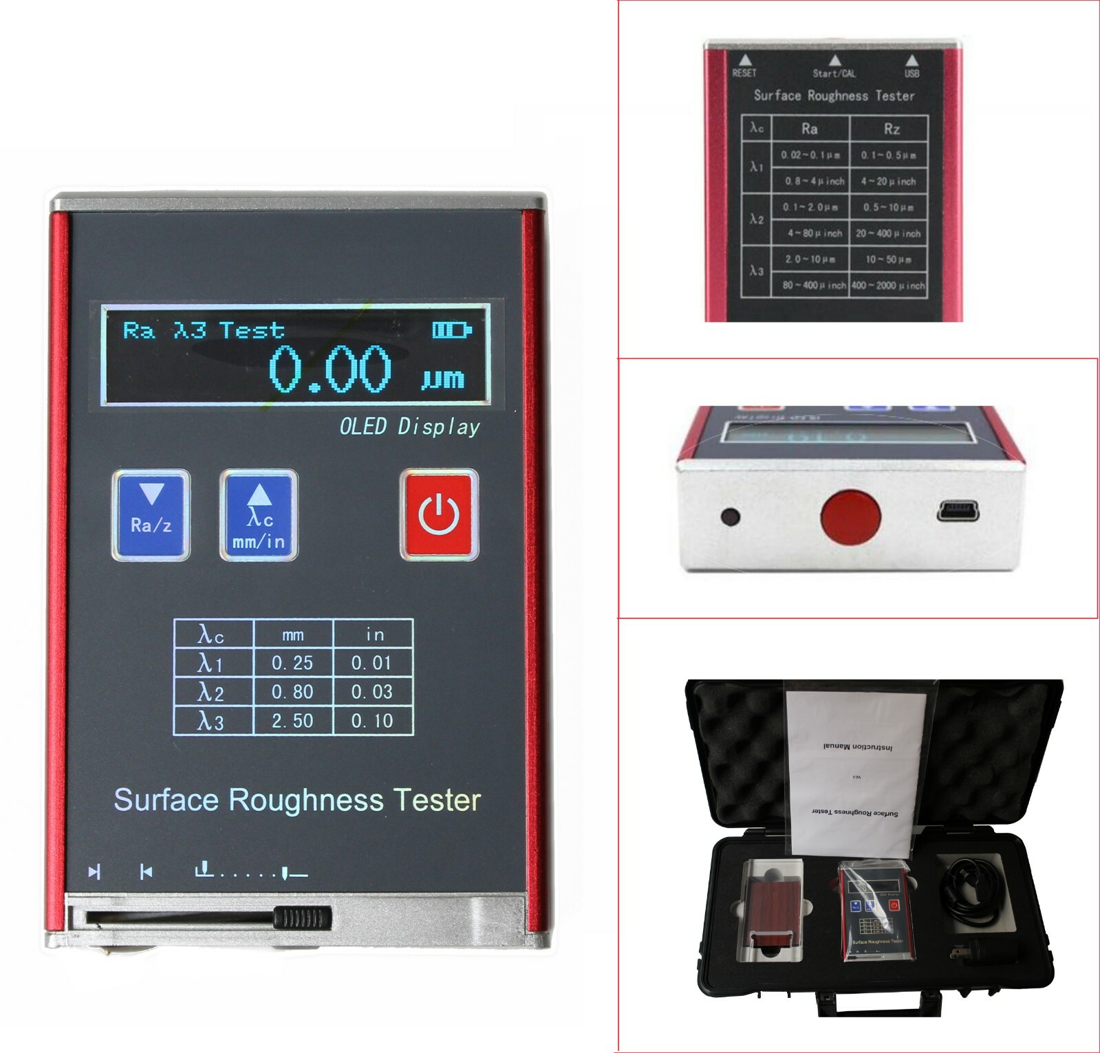 Digital Surface Roughness Tester Ra Rz Rq Rt Profile Philippines | Ubuy