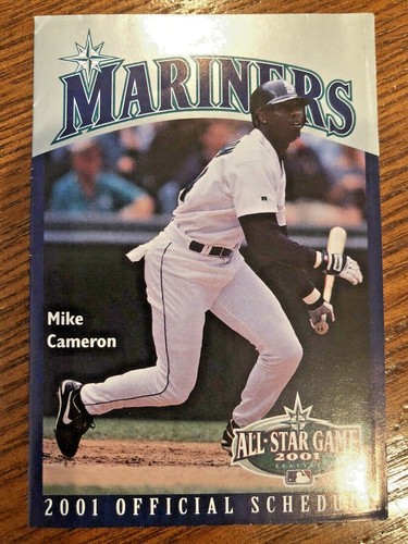 2001 SEATTLE MARINERS BASEBALL POCKET SCHEDULE - MIKE CAMERON | eBay