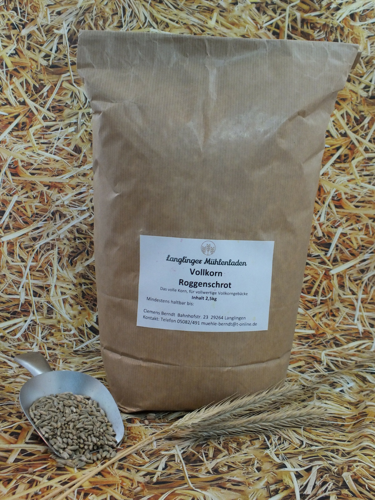 2,5kg Roggen Vollkornschrot Roggenschrot Backschrot Vollkornschrot €3 ...