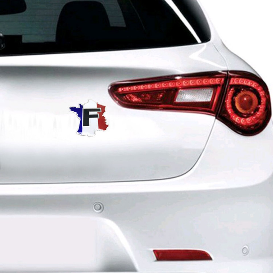 3D Aluminum France Flag Car-Styling Emblem Car Fender Tail Badge ...