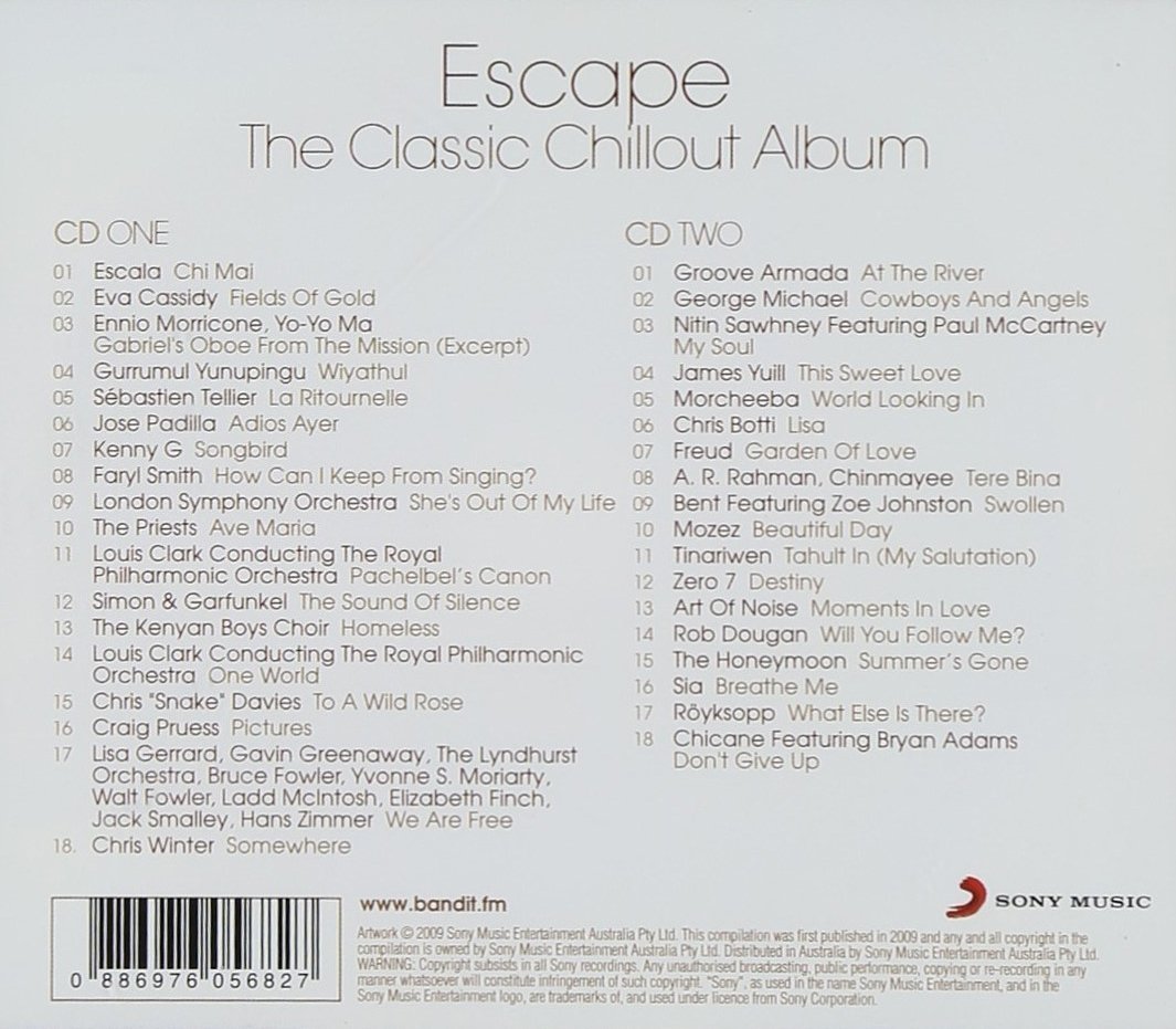 Escape Classic Chillout Album 0886976056827 CD for sale online | eBay UK