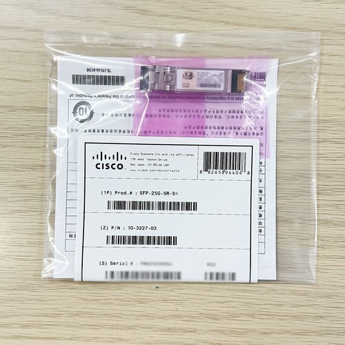 Green label hologram CISCO SFP-25G-SR-S 25GBASE-SR SFP28 850nm 100m LC ...