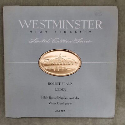 Hilde Roessel-Majdan – Robert Franz Lieder, 12" 33 rpm vinyl LP, WLE ...