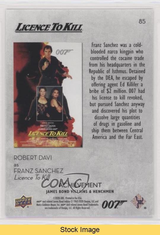 2020 James Bond Villains & Henchmen Red as Franz Sanchez Robert Davi ...