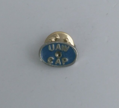 UAW CAP Blue & Silver Lapel Hat Pin | eBay