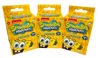 3 LOT Nickelodeon SpongeBob SquarePants Series 2 Chibi in Motion Blind ...