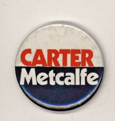 1976 Carter / Metcalfe 1 3/4" Pinback Button | eBay