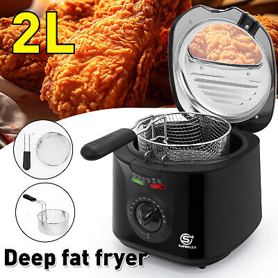 SUPERLEX 1300W Electric Deep Fat Fryer Safe Easy Clean Non-stick Chip ...