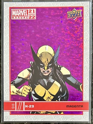 X-23 Magenta E-Pack Exclusive Parallel 2021-22 UD MARVEL ANNUAL #98 | eBay