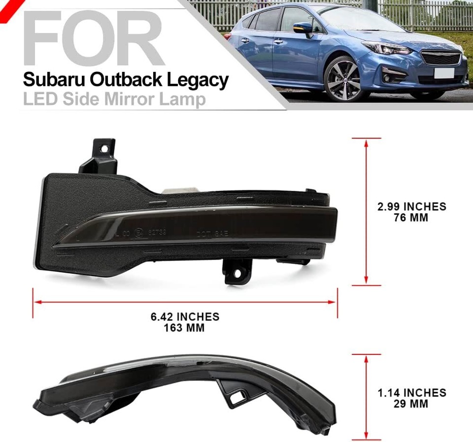 Sequential LED Side Mirror Turn Signal Light For Subaru Impreza ...